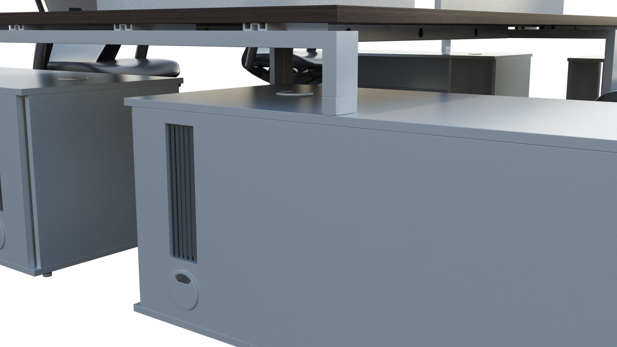 Workstation Desk 3D model | CGTrader