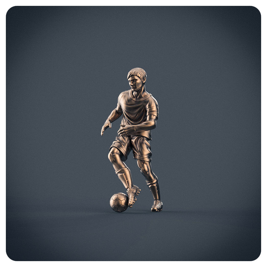 Soccer player 3D model 3D printable | CGTrader