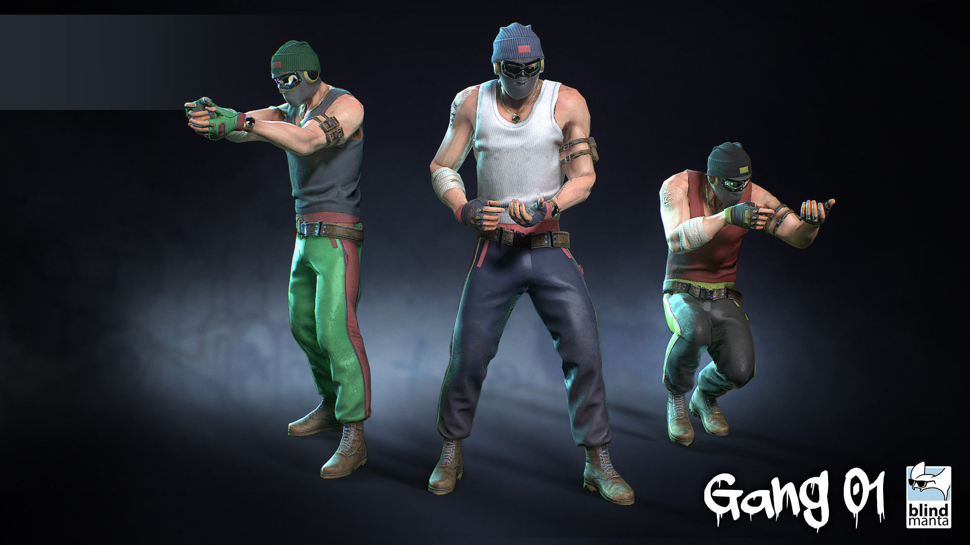 3D model Male Gang 01 VR / AR / low-poly | CGTrader