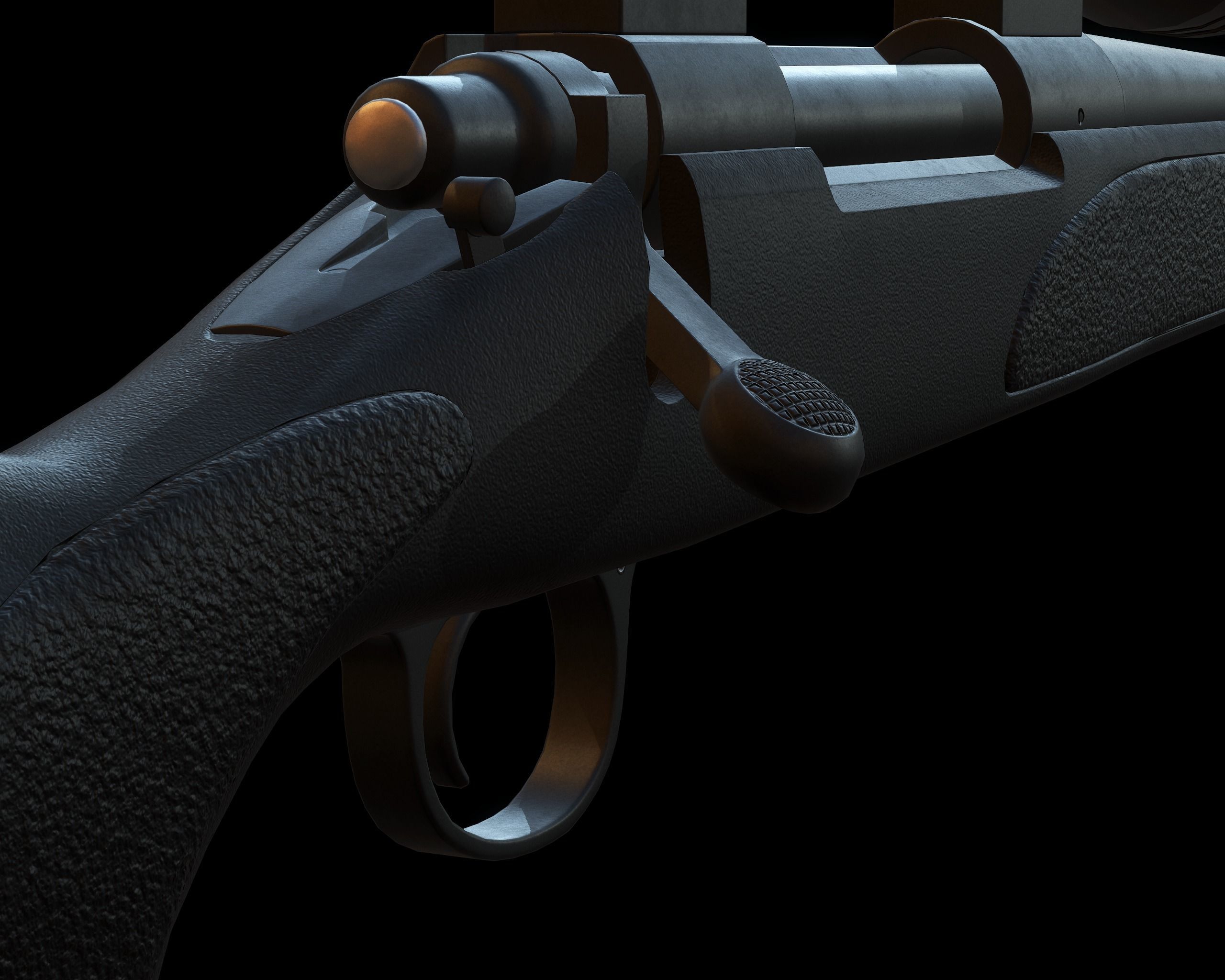 3D model Remington 700 Hunting Rifle with scope VR / AR / low-poly ...