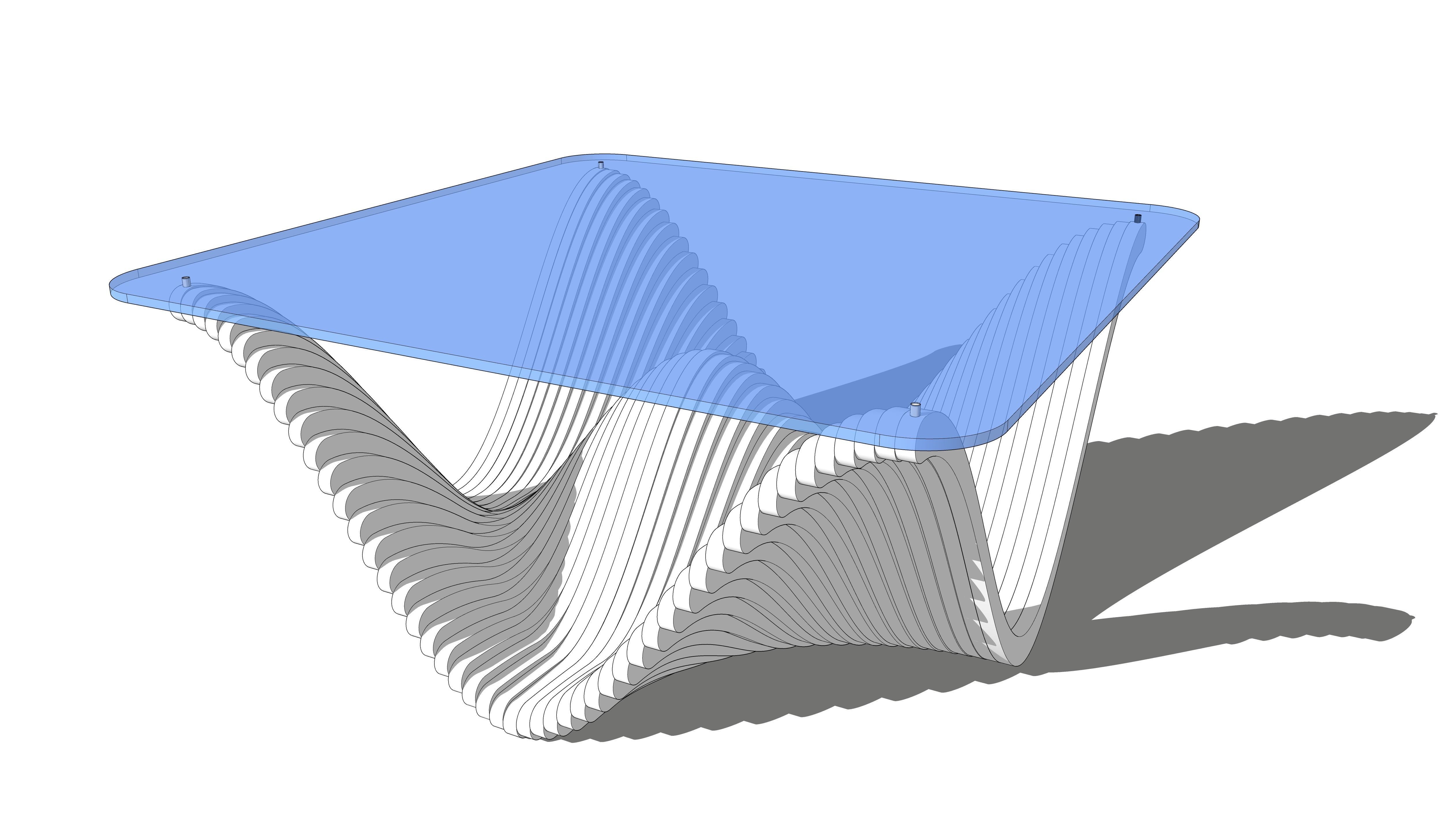 Parabolic table 3D model | CGTrader