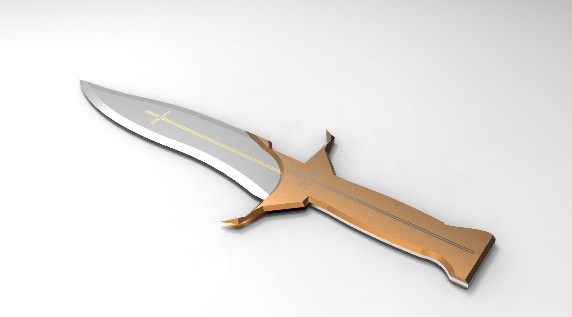 Steampunk Knife free 3D model | CGTrader
