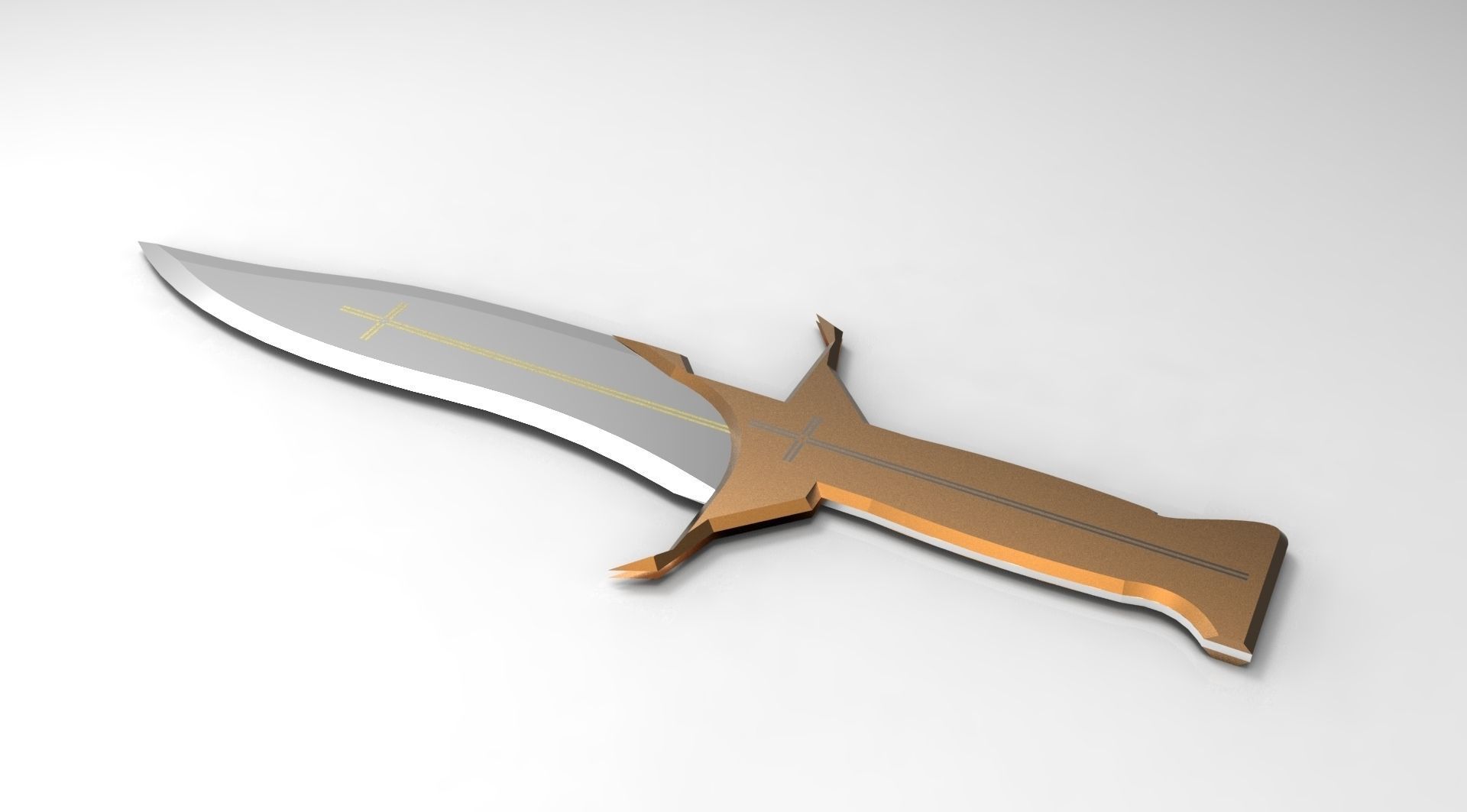 Steampunk Knife free 3D model | CGTrader