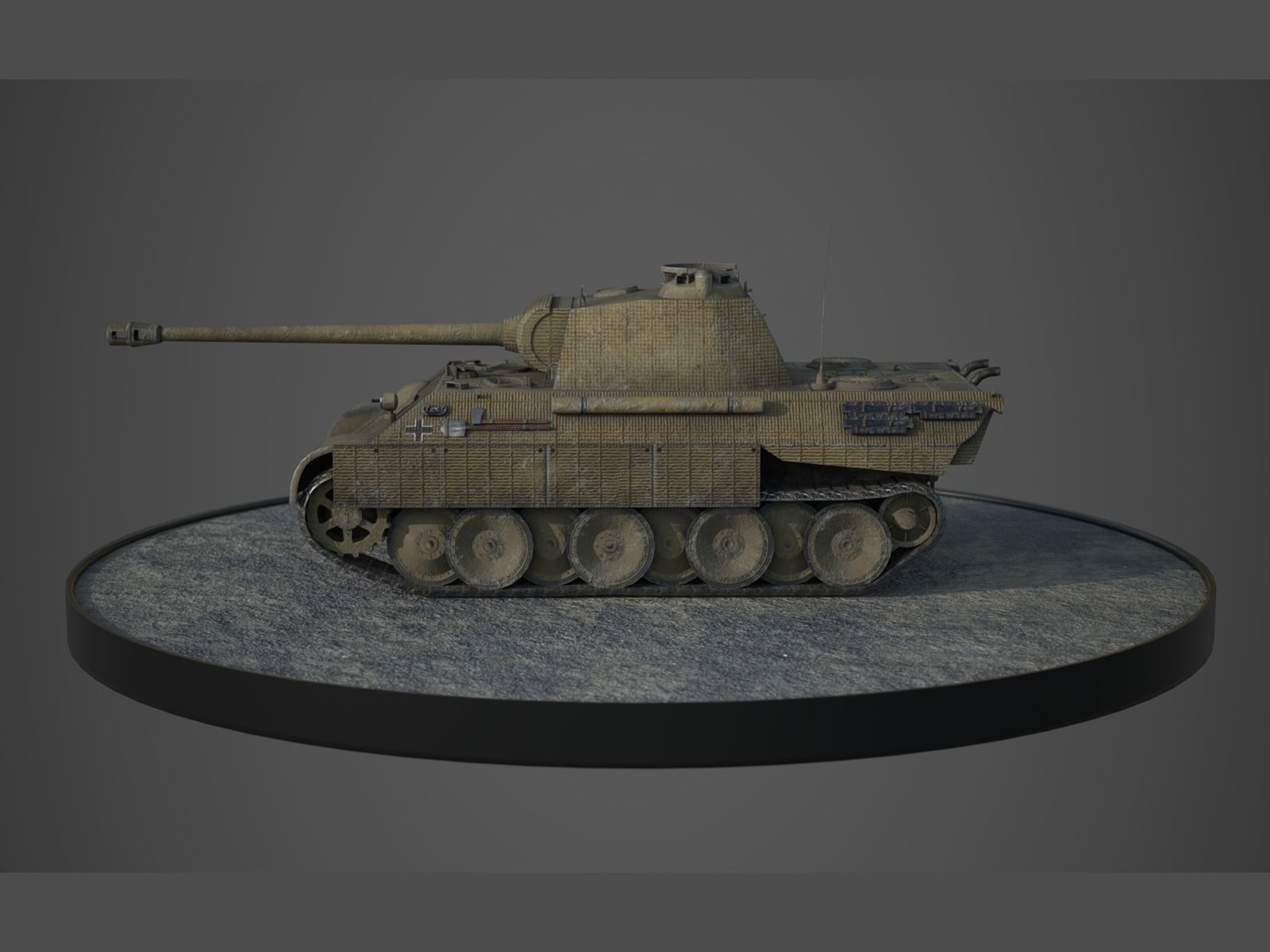 3D model World War II - Panther Panzer V - Game Ready - PBR VR / AR ...