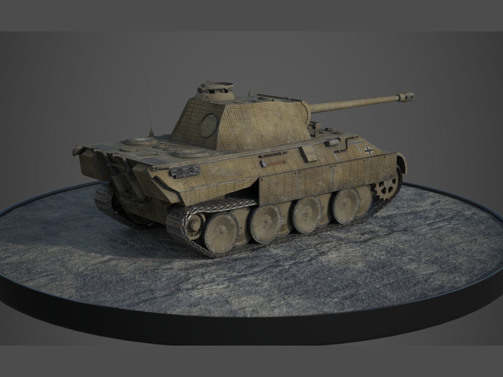 3D model World War II - Panther Panzer V - Game Ready - PBR VR / AR ...