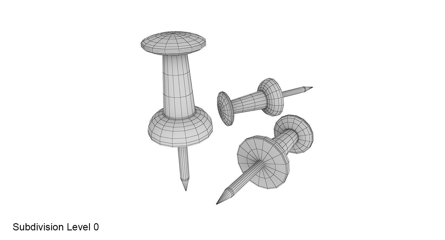 Push Pin 3D model | CGTrader