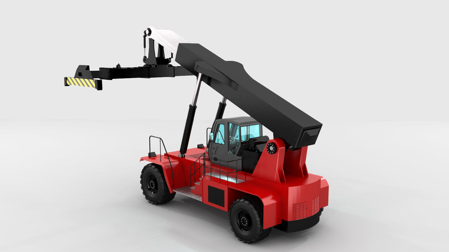 3D model Reach Stacker with Very Clean Topology VR / AR / low-poly ...