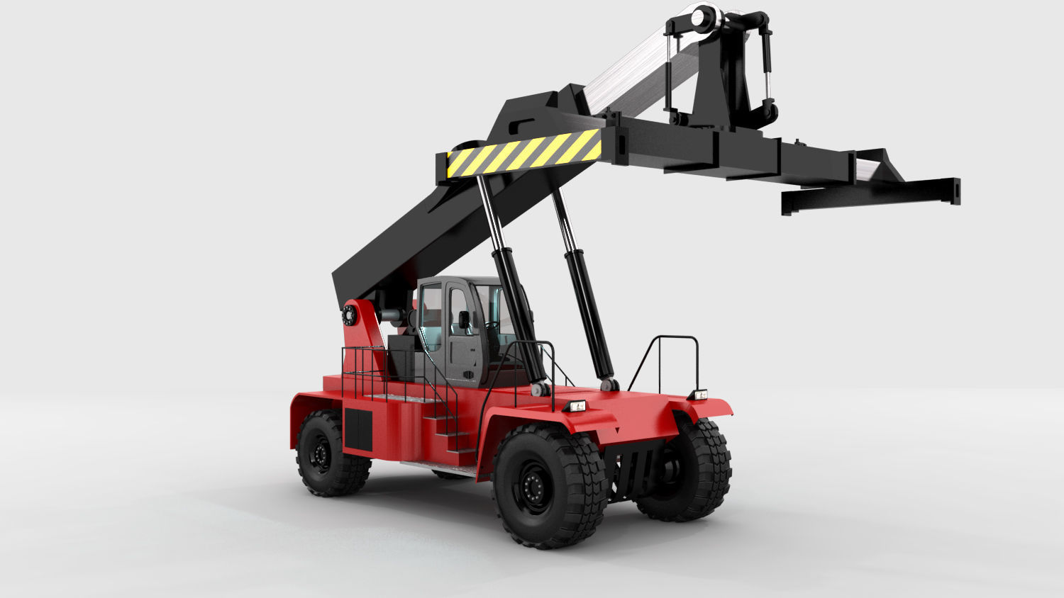 3D model Reach Stacker with Very Clean Topology VR / AR / low-poly ...