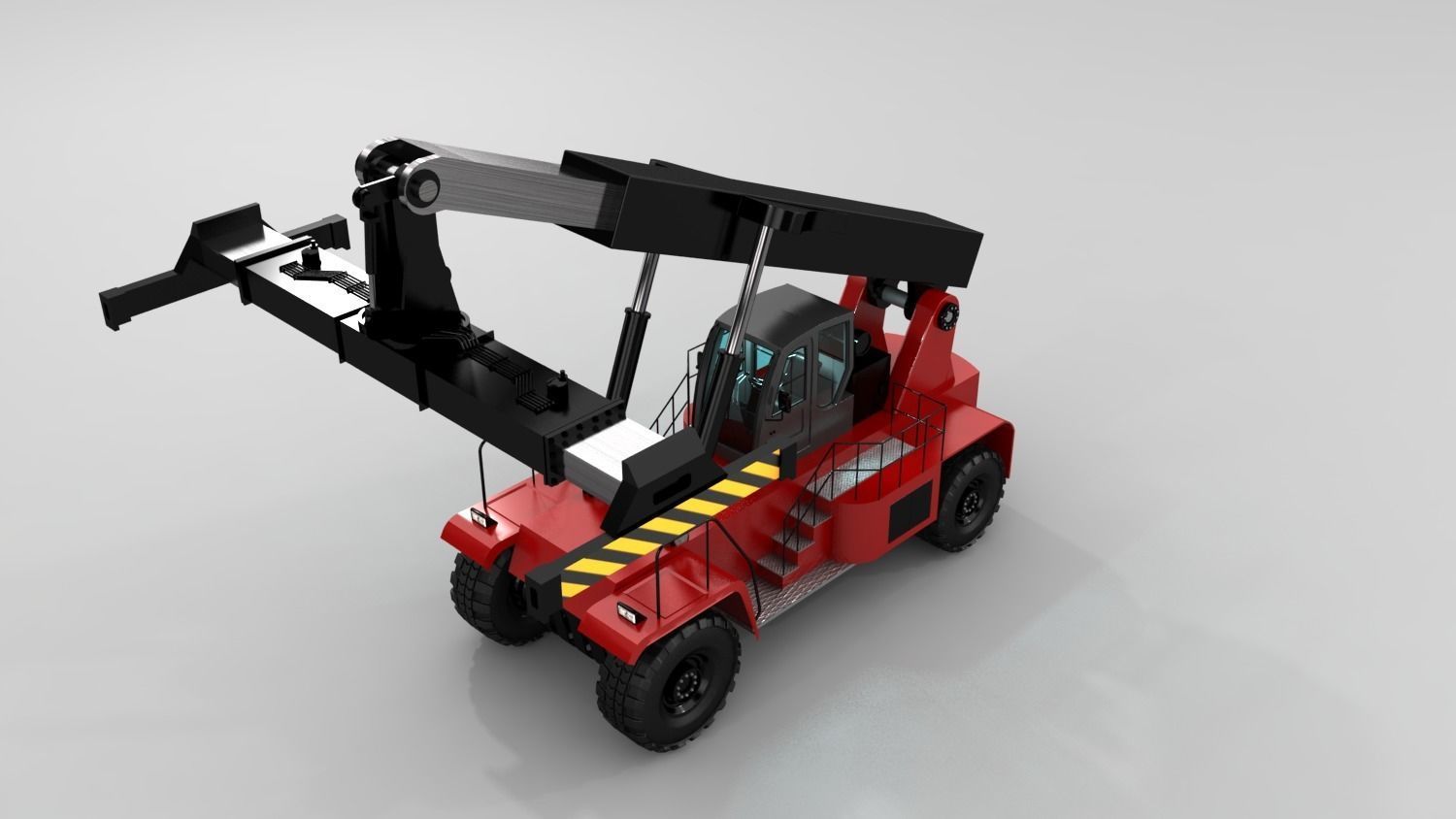 3D model Reach Stacker with Very Clean Topology VR / AR / low-poly ...