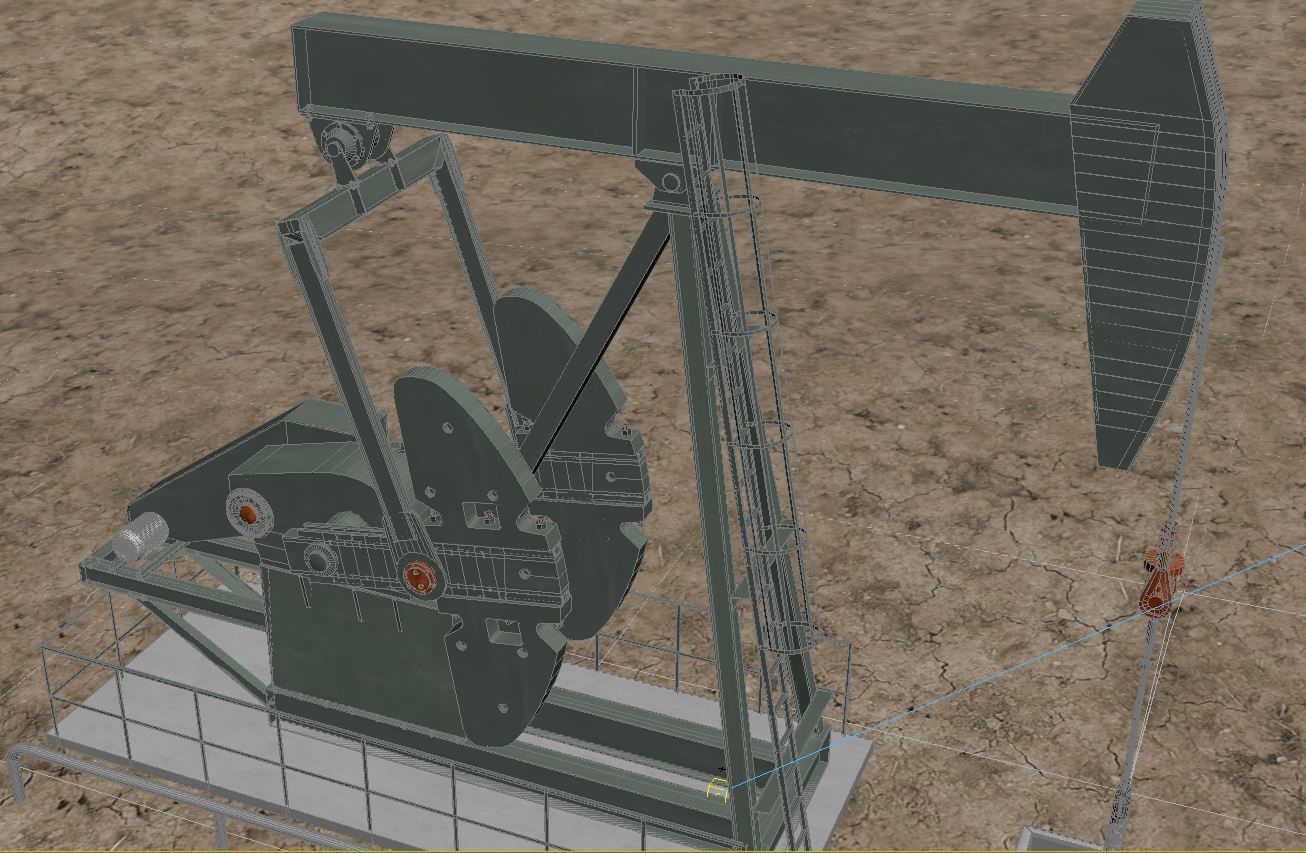 Oil Pump Jack 3D model animated | CGTrader