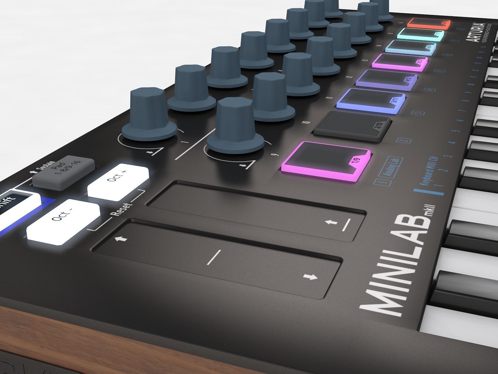 Keyboard Controller Arturia MINILAB MkII - C4D and Vray setup 3D model ...