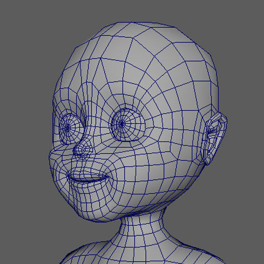 3D model Base Mesh Kid Cartoon VR / AR / low-poly | CGTrader