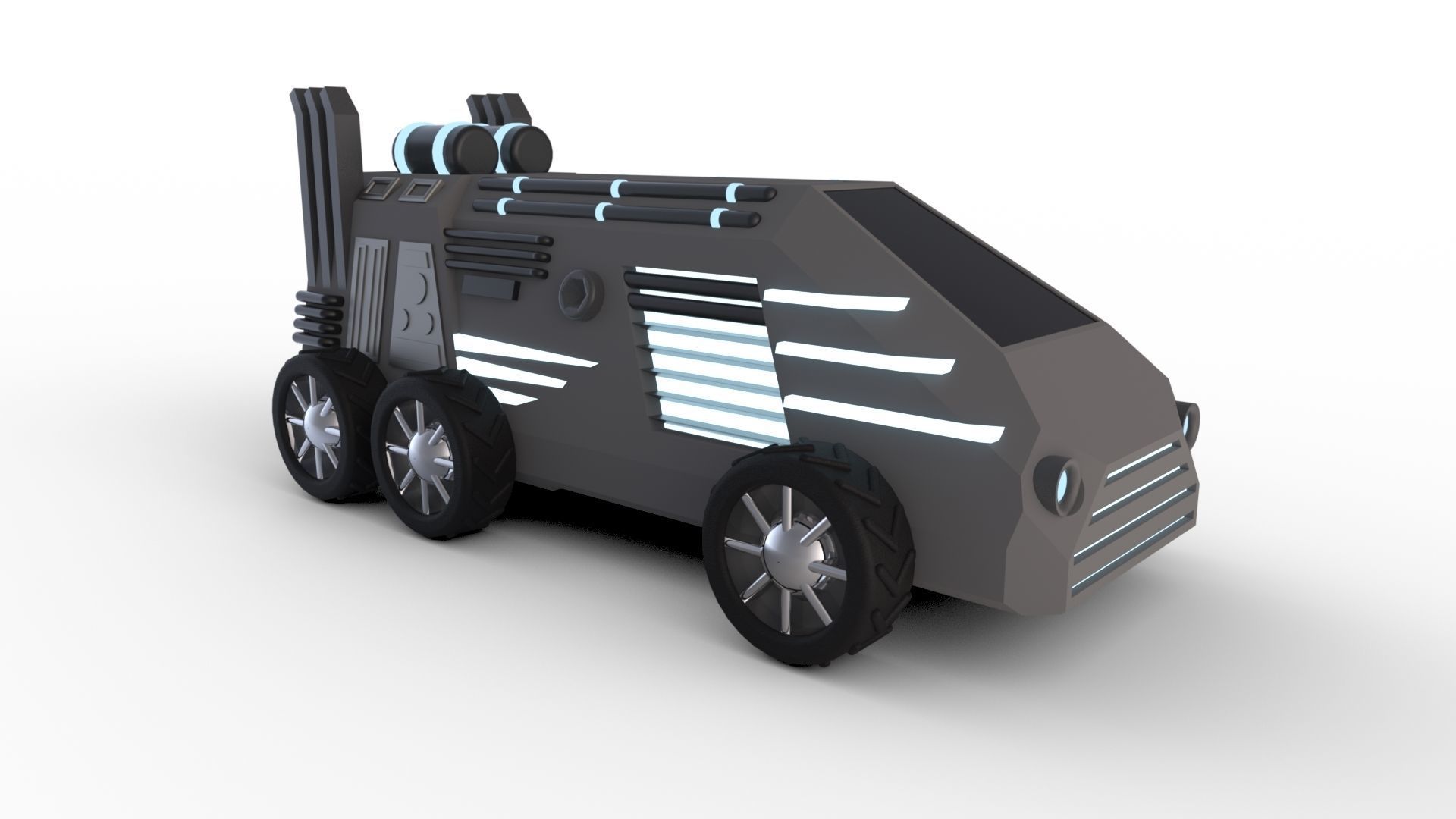 3D model Space Vehicle Spaceship 6x6 VR / AR / low-poly | CGTrader