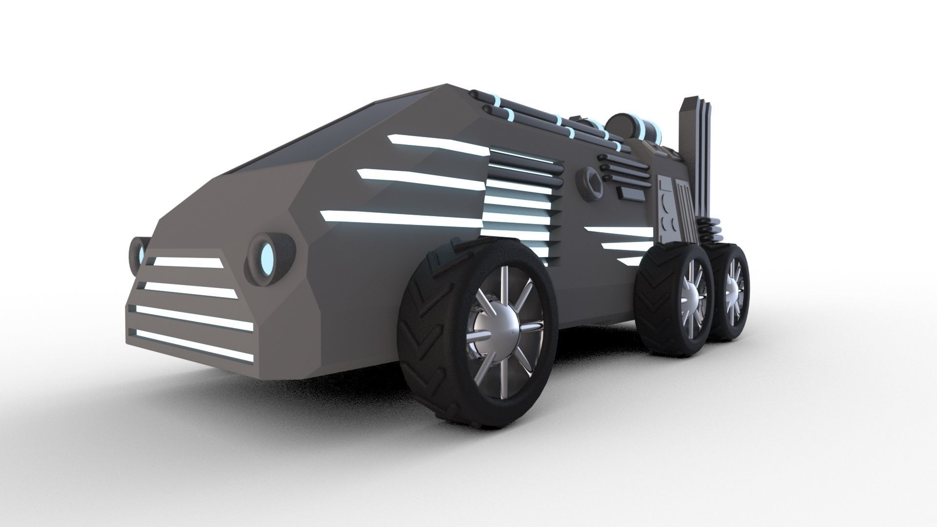 3D model Space Vehicle Spaceship 6x6 VR / AR / low-poly | CGTrader