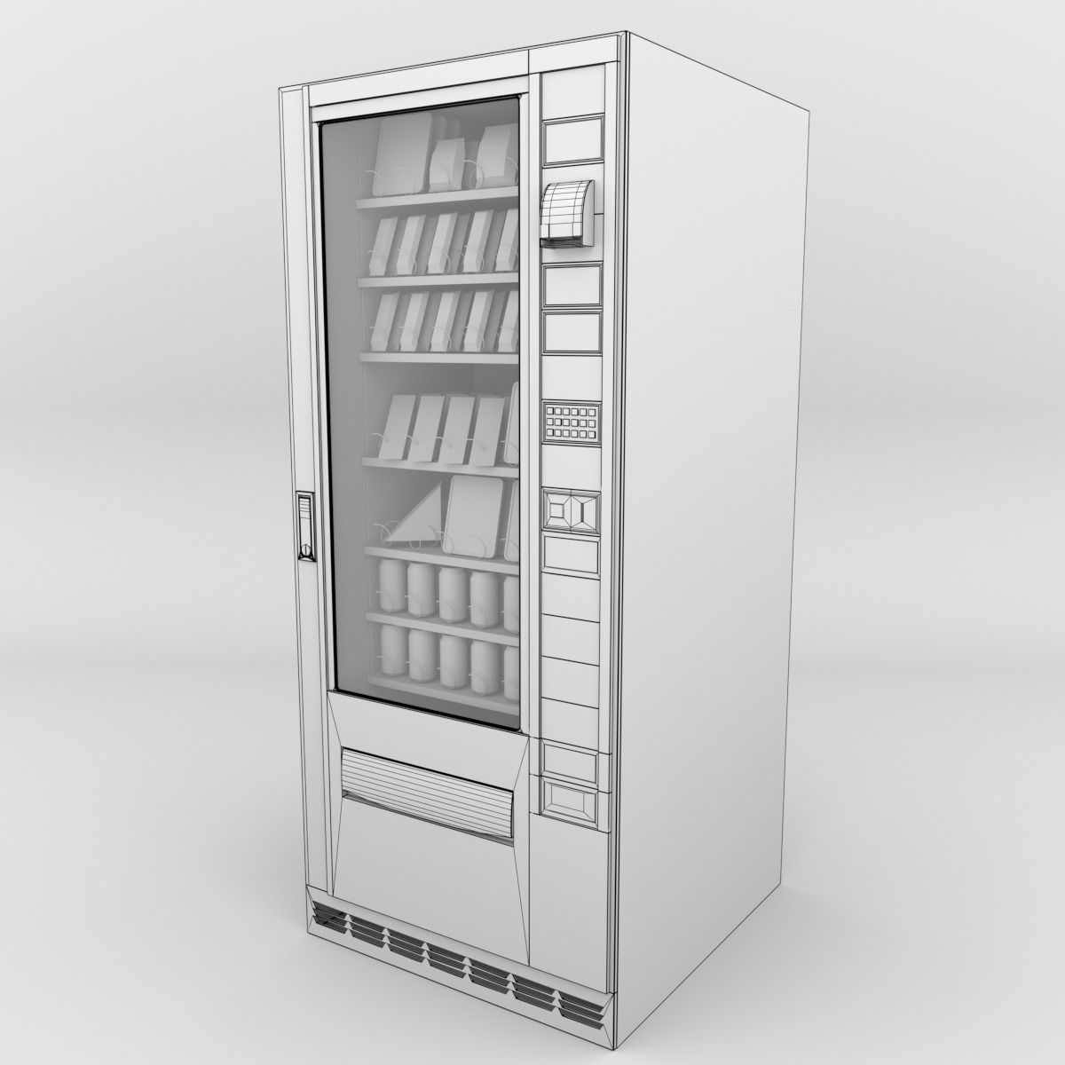 Omnimatic Snack Vending Machine P90 Blender Cycles 3D model | CGTrader
