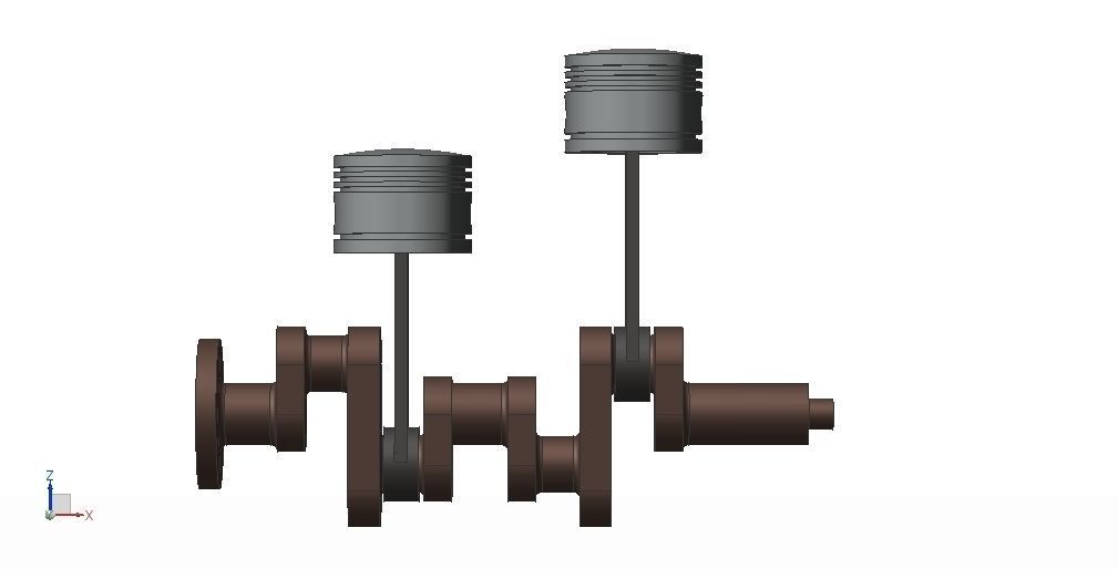 Linear dual pistons free 3D model | CGTrader