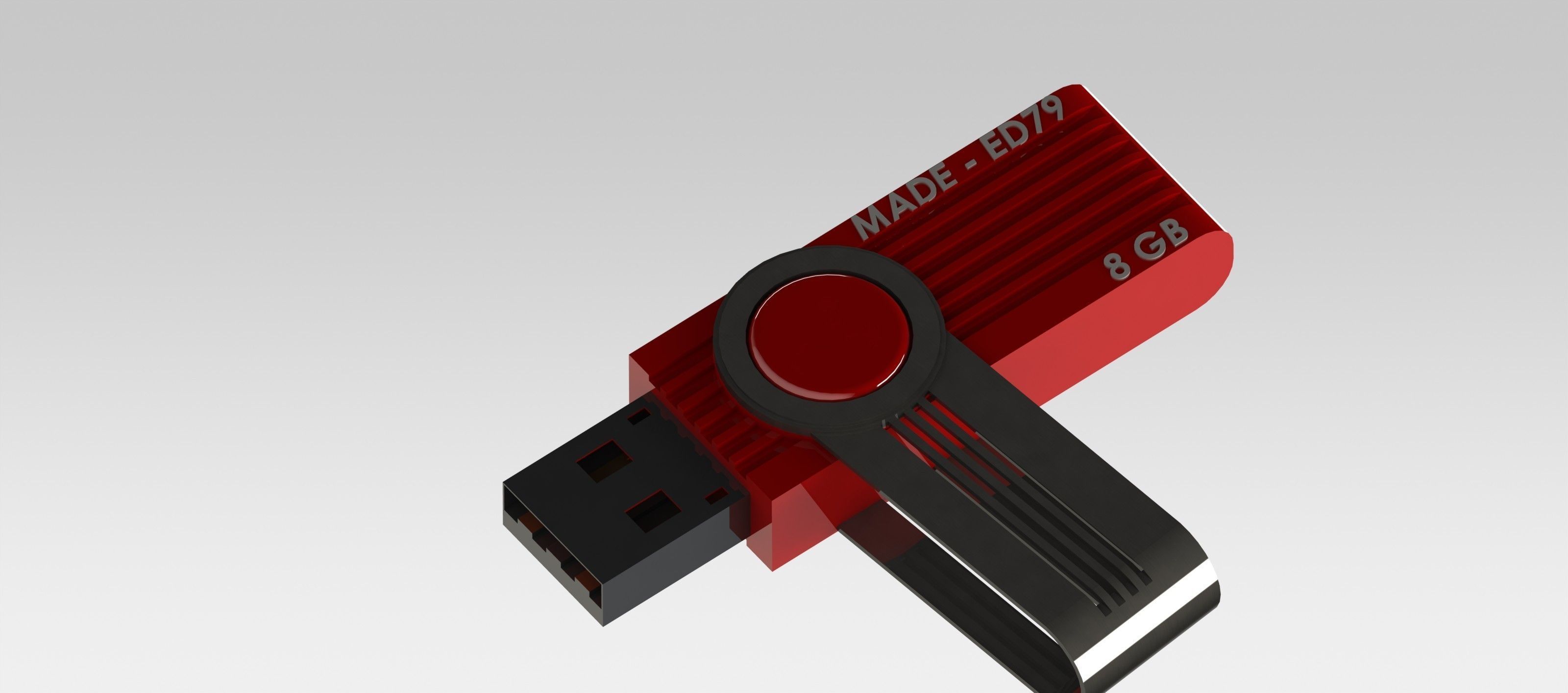 Pen drive 8gb free 3D model | CGTrader