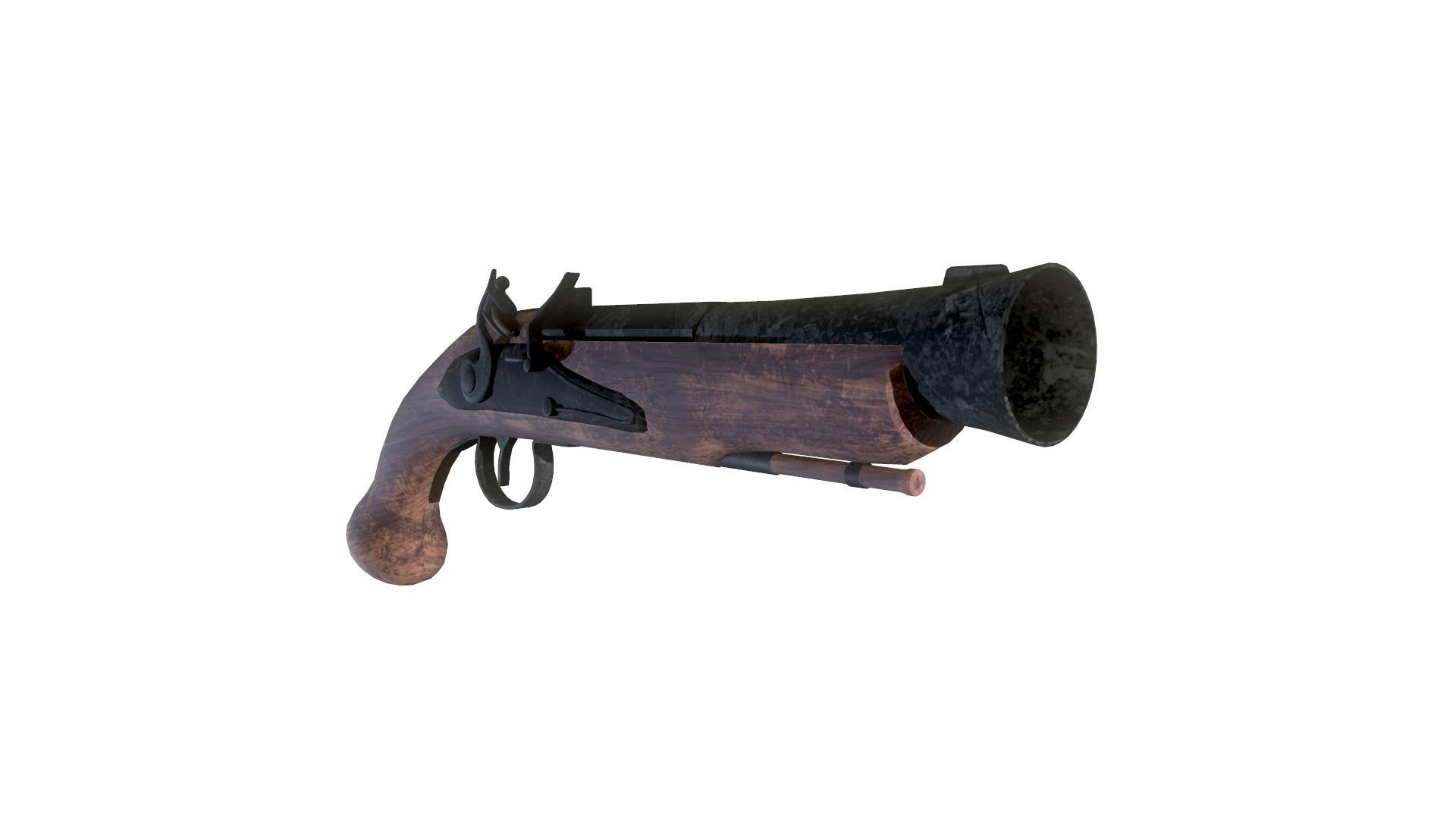 3D model Flintstock Pistol VR / AR / low-poly | CGTrader