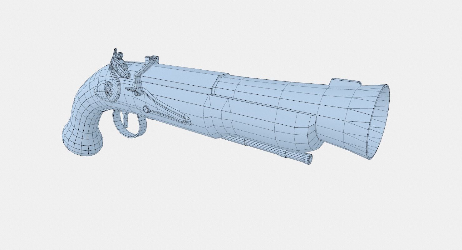 3D model Flintstock Pistol VR / AR / low-poly | CGTrader