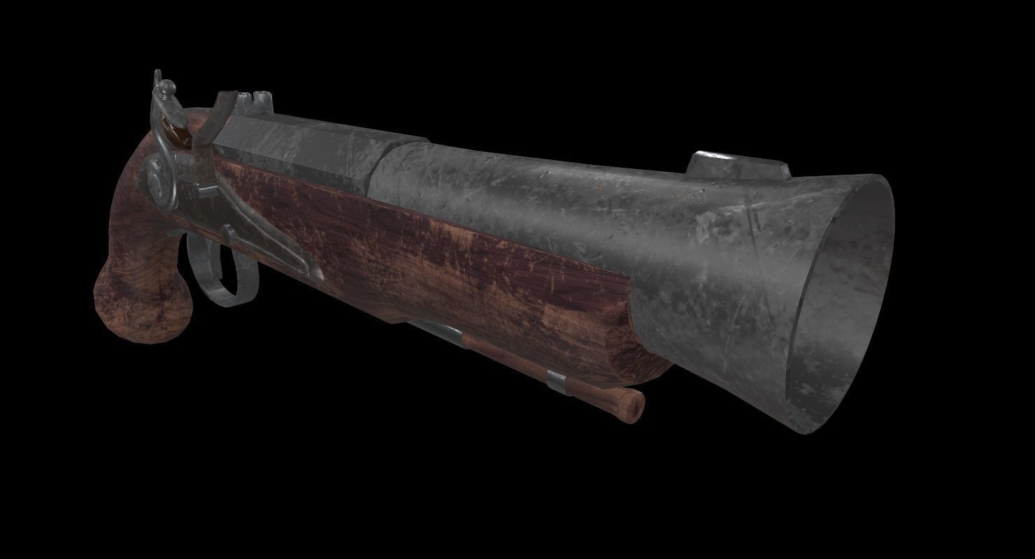 3D model Flintstock Pistol VR / AR / low-poly | CGTrader