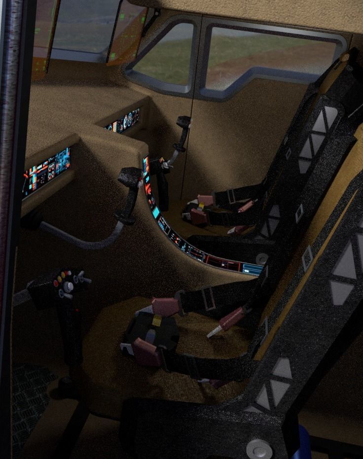 Rigged Retro Space Fighter 3D model rigged | CGTrader