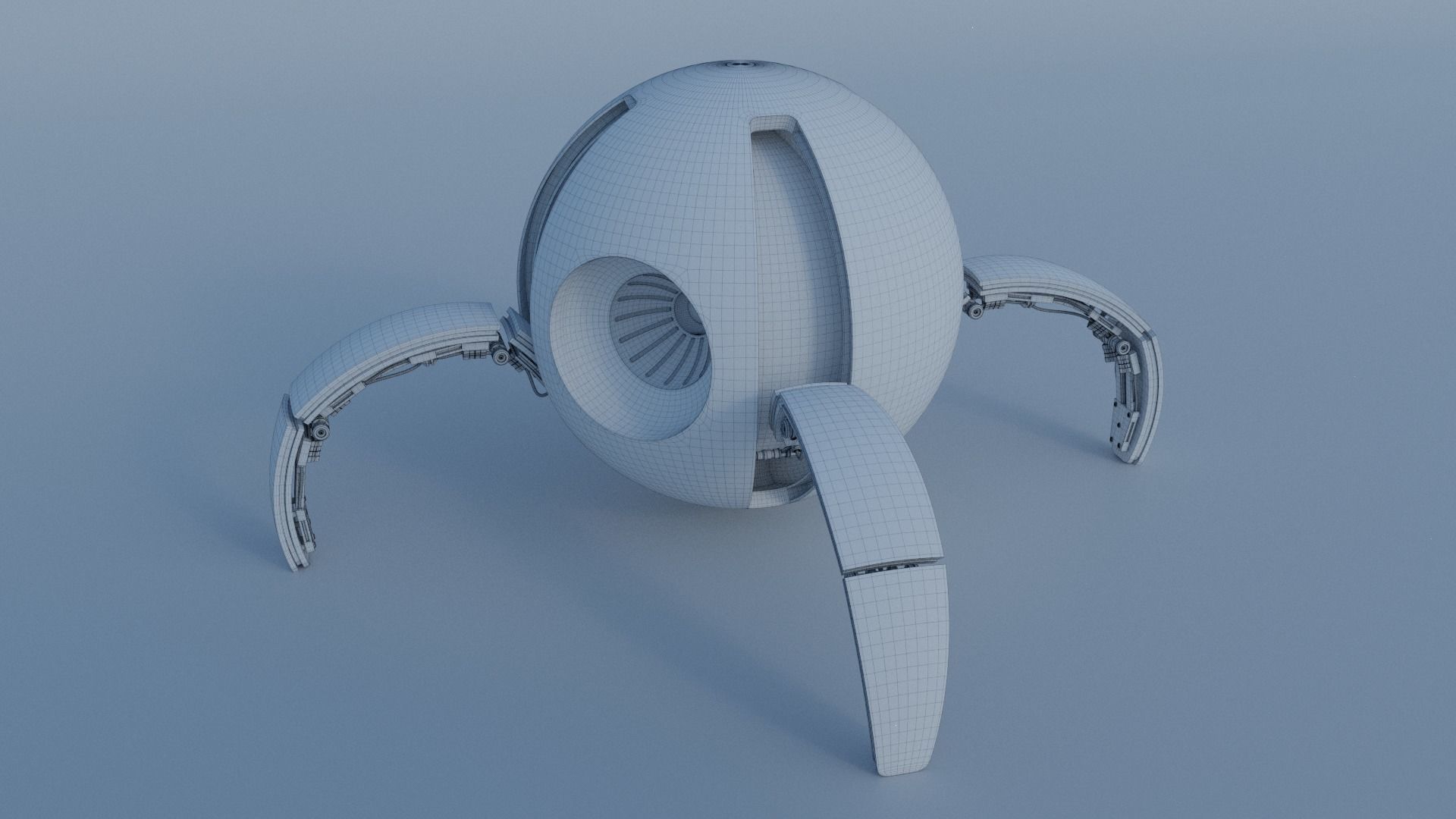 Recon sci-fi bug robot 3D model rigged | CGTrader