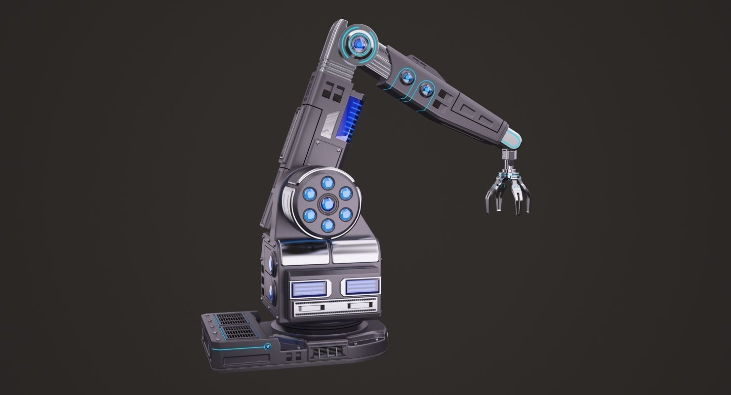 Futuristic Robotic Arm Stylized 3D model rigged | CGTrader