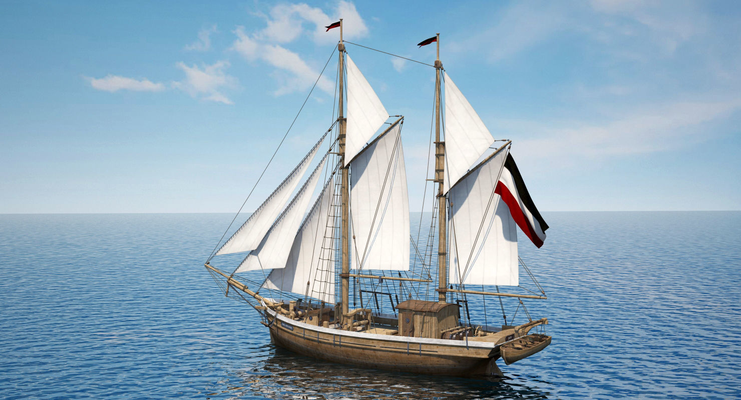 Galeas sailing ship 3D model | CGTrader
