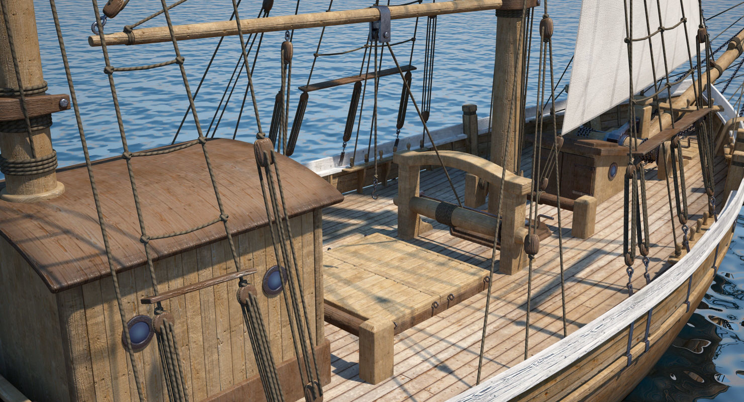 Galeas sailing ship 3D model | CGTrader