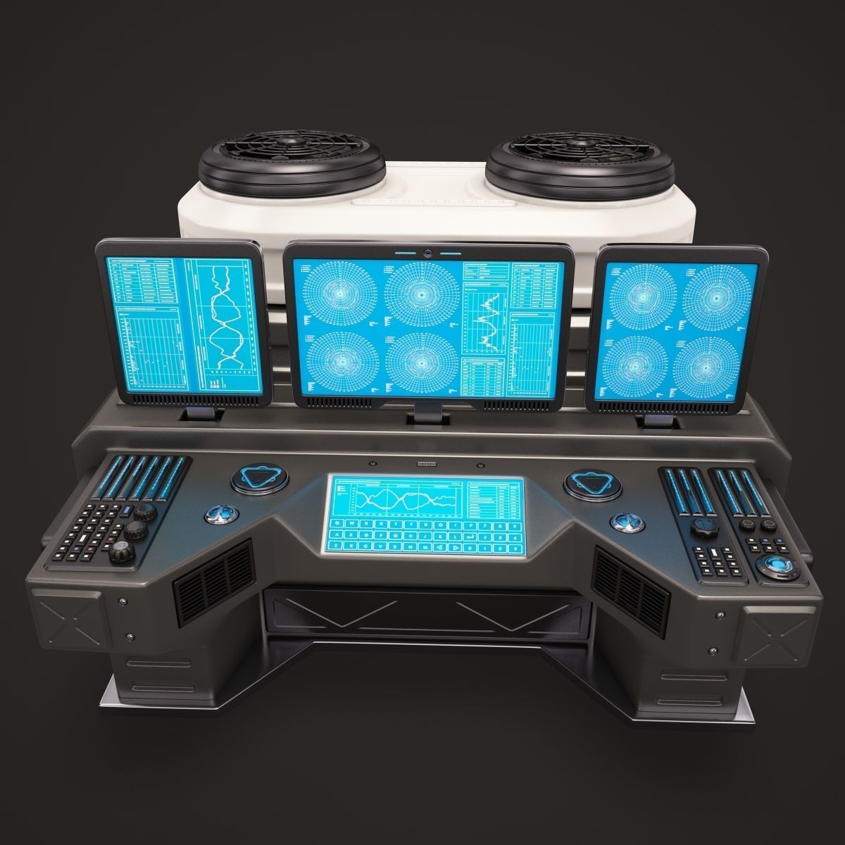 Sci Fi Lab Computer 3D model | CGTrader