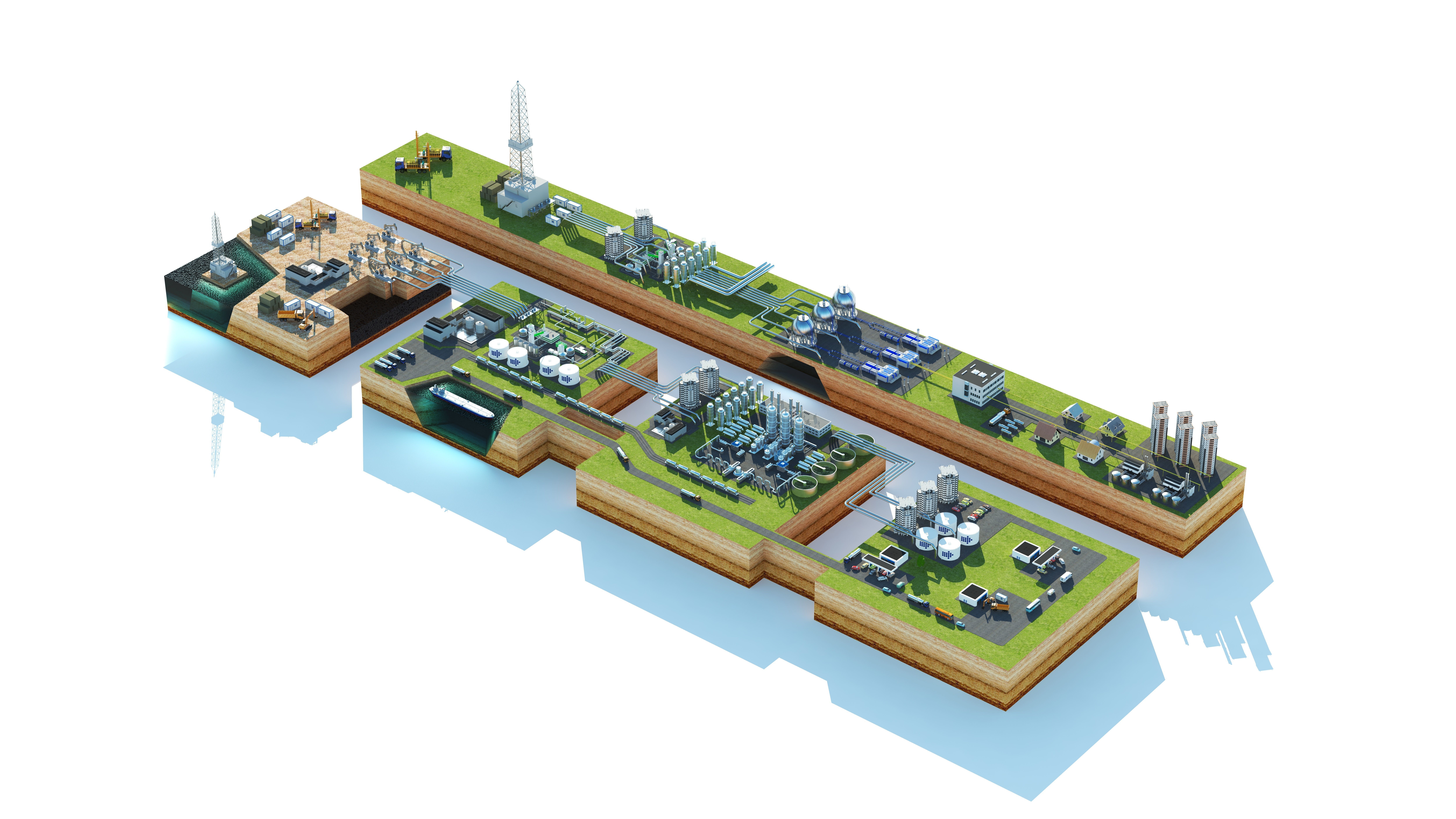 Production and sales of oil and gas 3D model | CGTrader