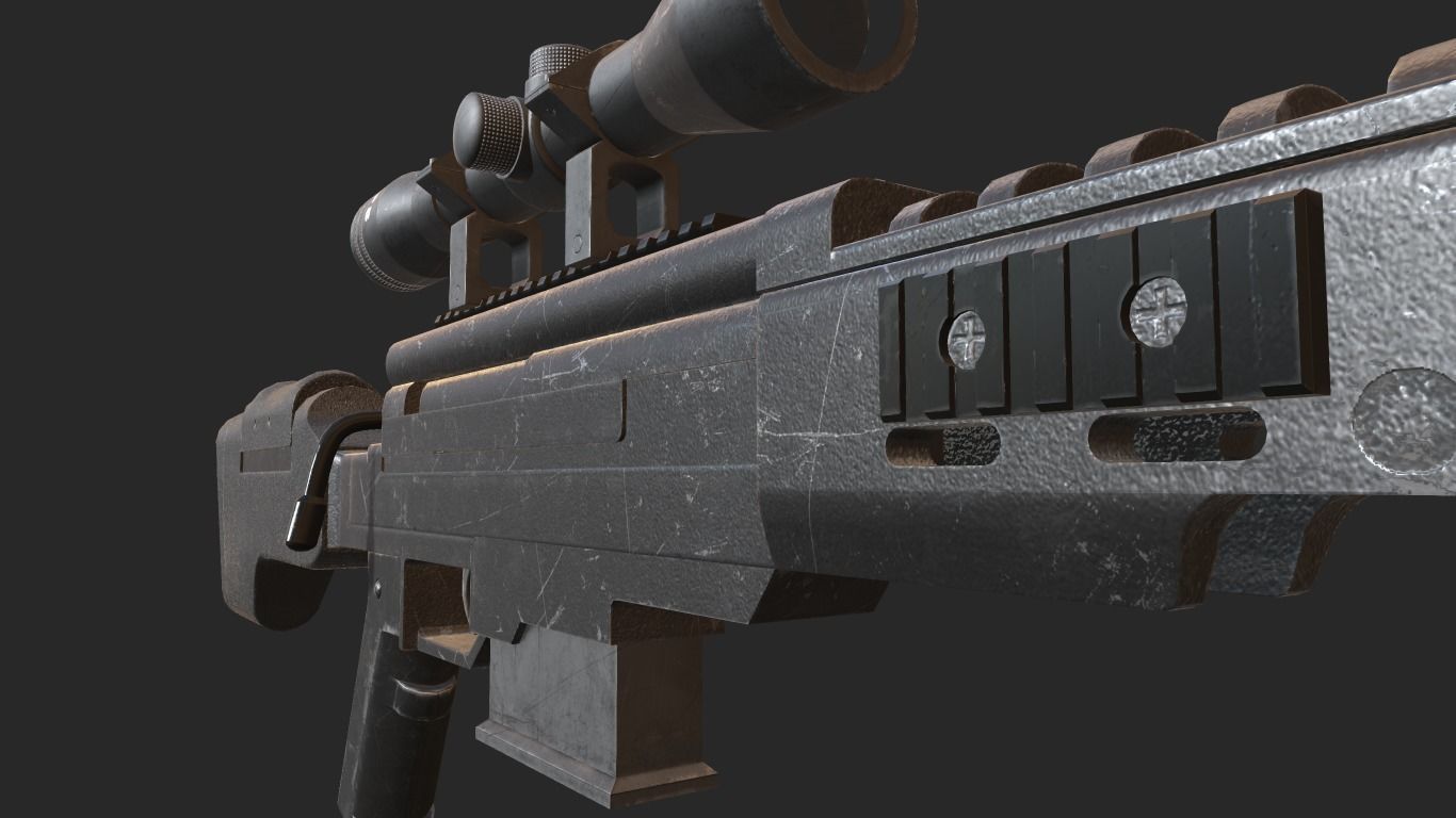 3D model Black Ops Sniper Low Poly VR / AR / low-poly | CGTrader