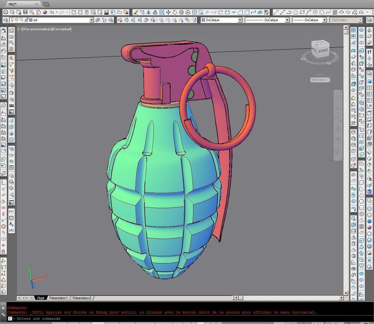 Grenade MK2 bomb 3D model | CGTrader