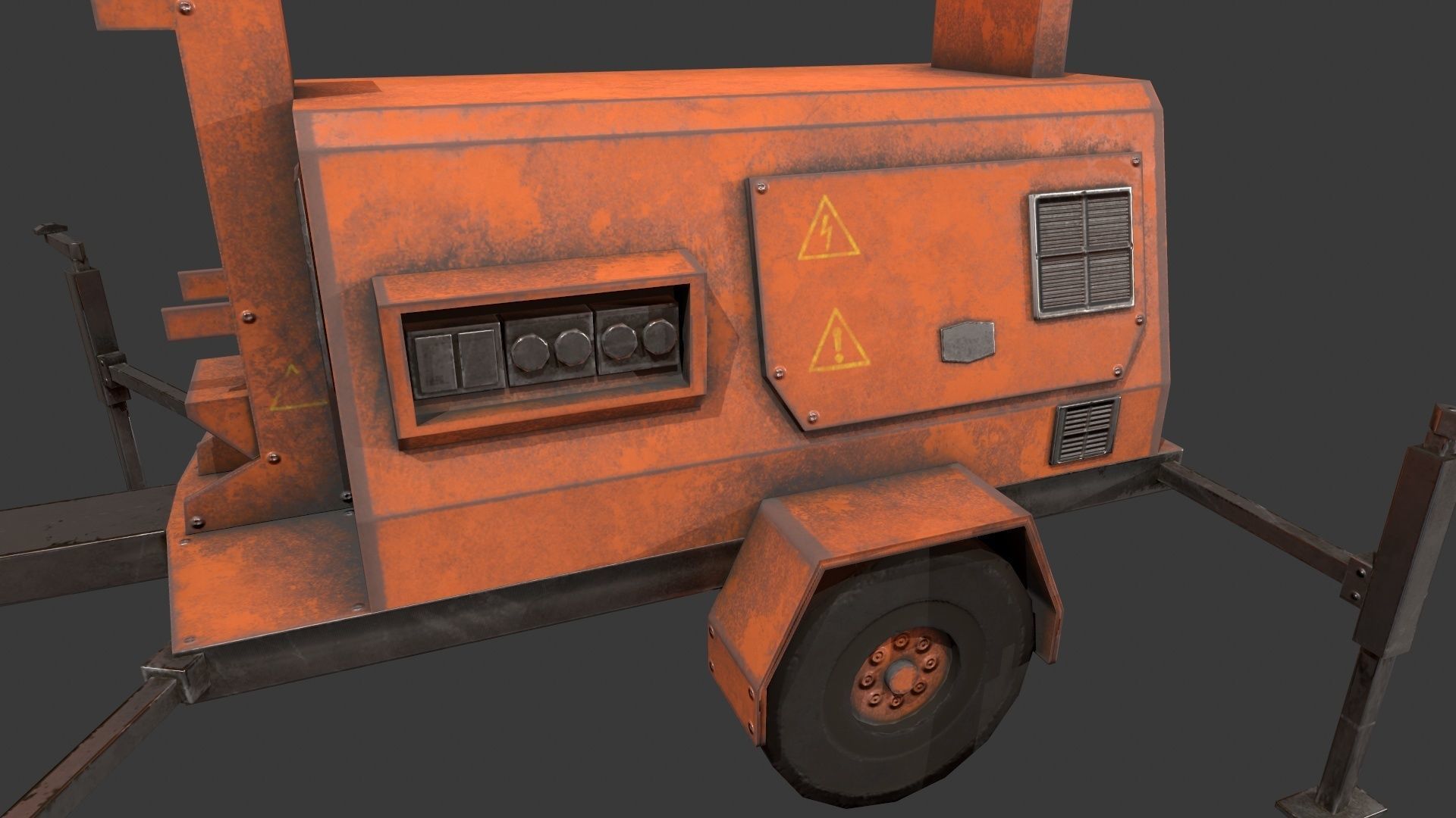 3D model Generator - Light Generator - Orange Generator - Industrial ...