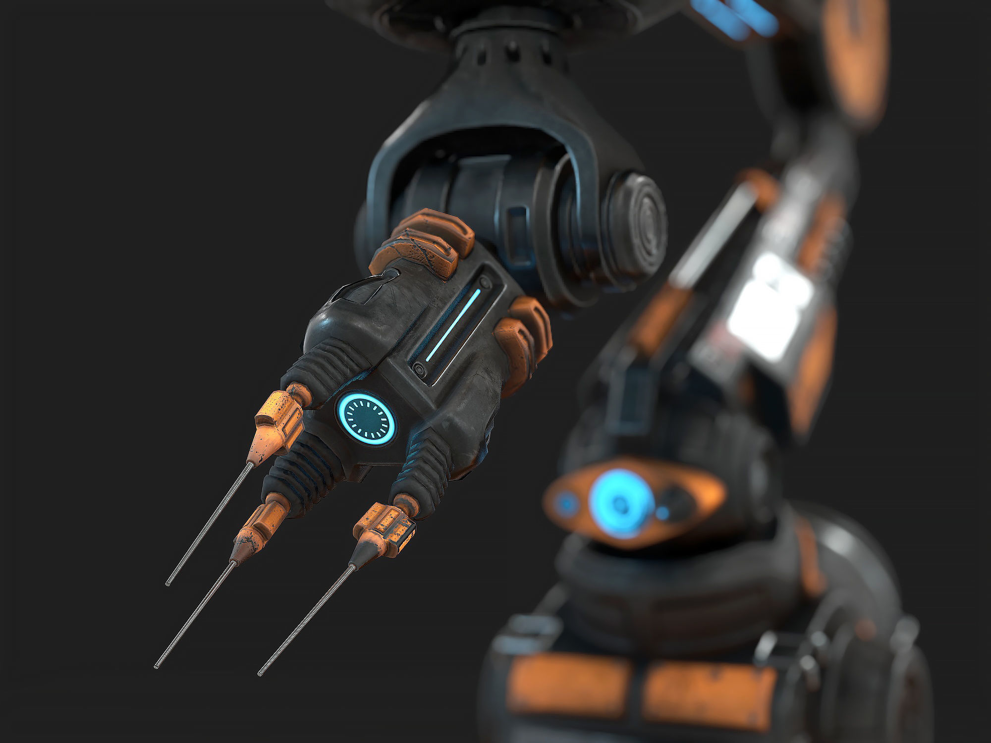 3D model Robotic Arm 03 low poly VR / AR / low-poly | CGTrader