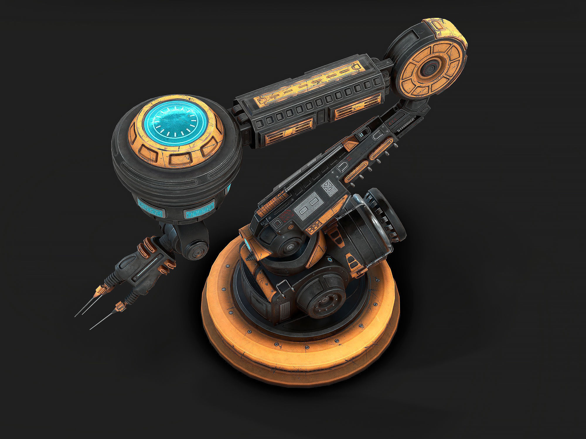 3D model Robotic Arm 03 low poly VR / AR / low-poly | CGTrader