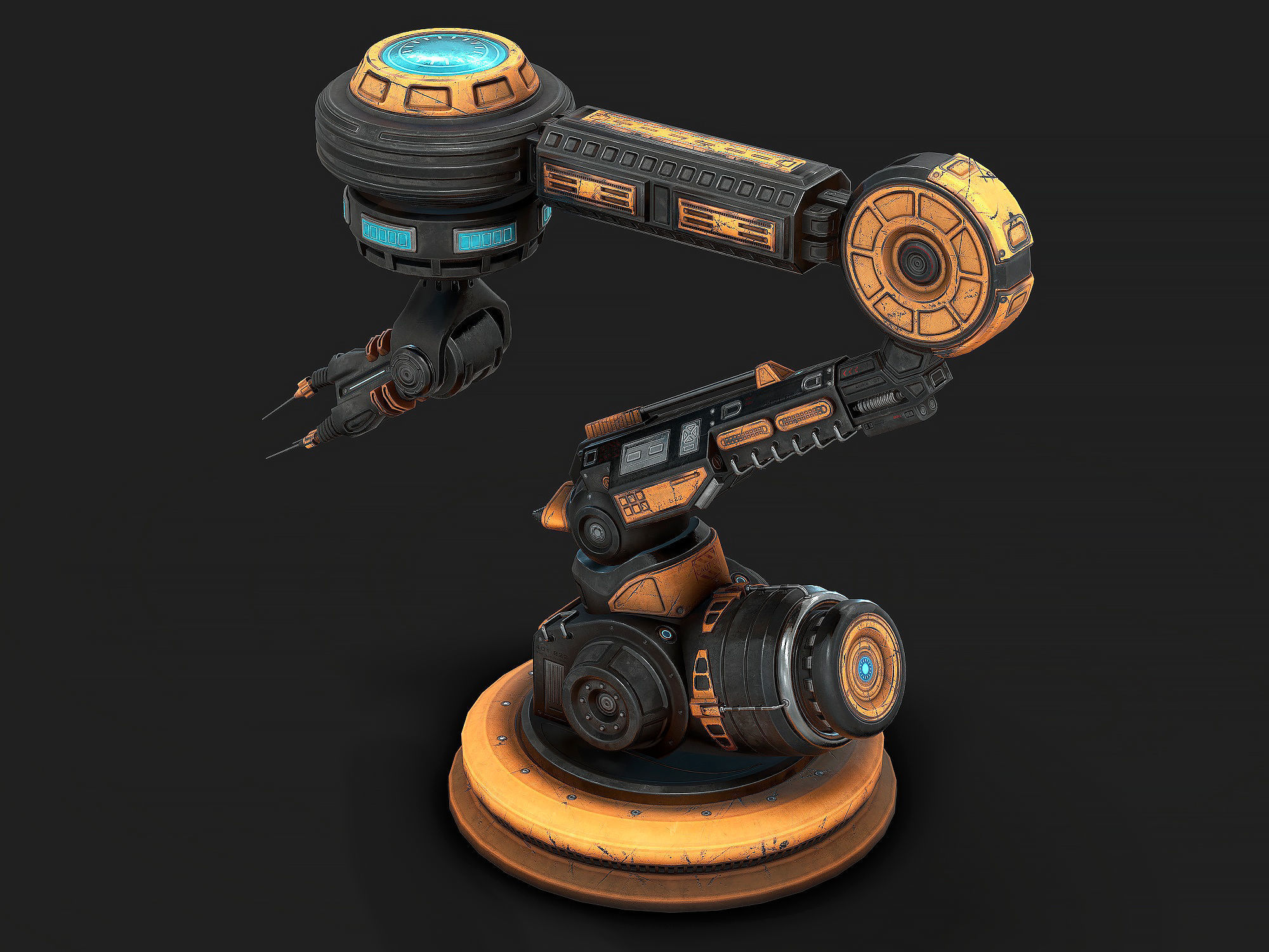 3D model Robotic Arm 03 low poly VR / AR / low-poly | CGTrader