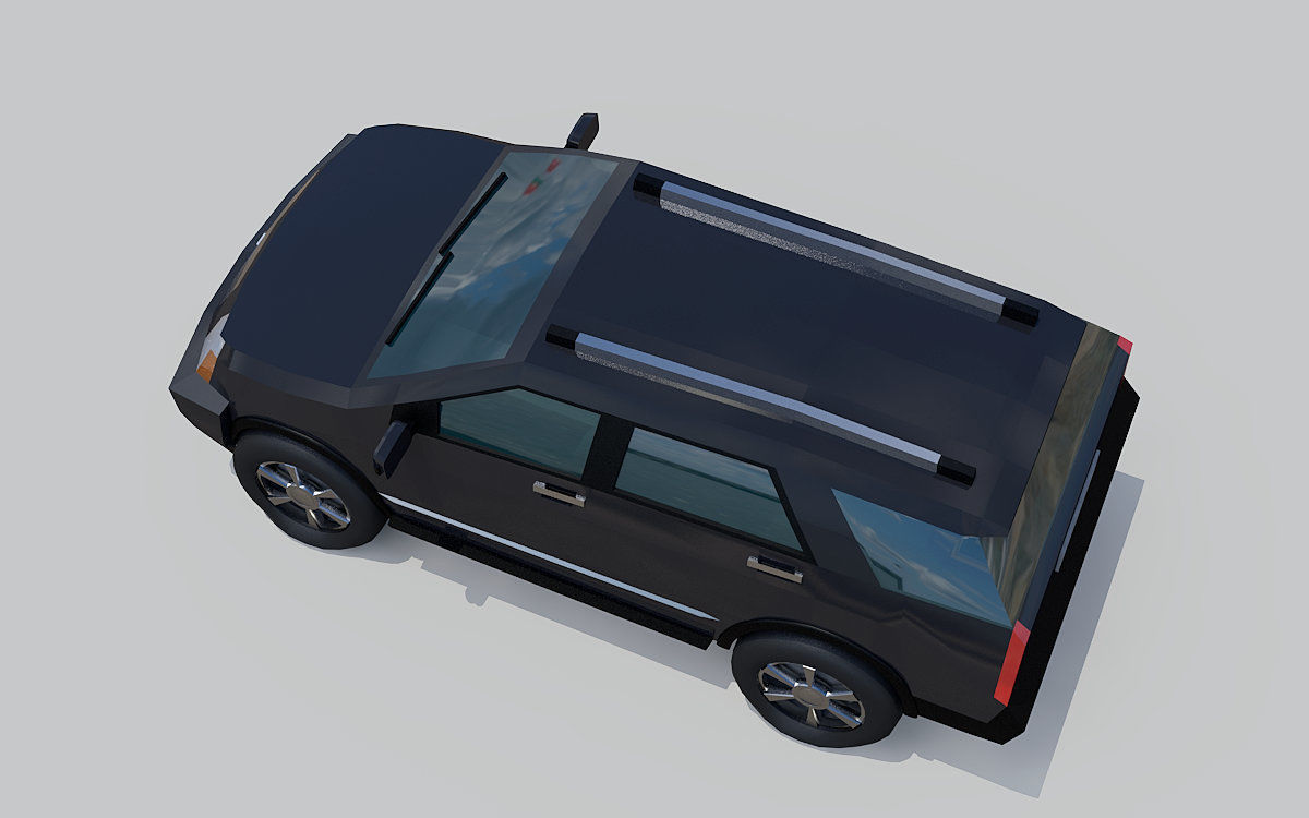 3D model SUV lowpoly with roof rack VR / AR / low-poly | CGTrader