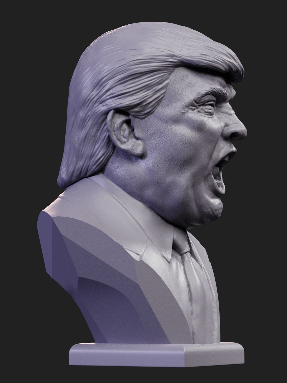 Angry Donald Trump 3D model 3D printable | CGTrader
