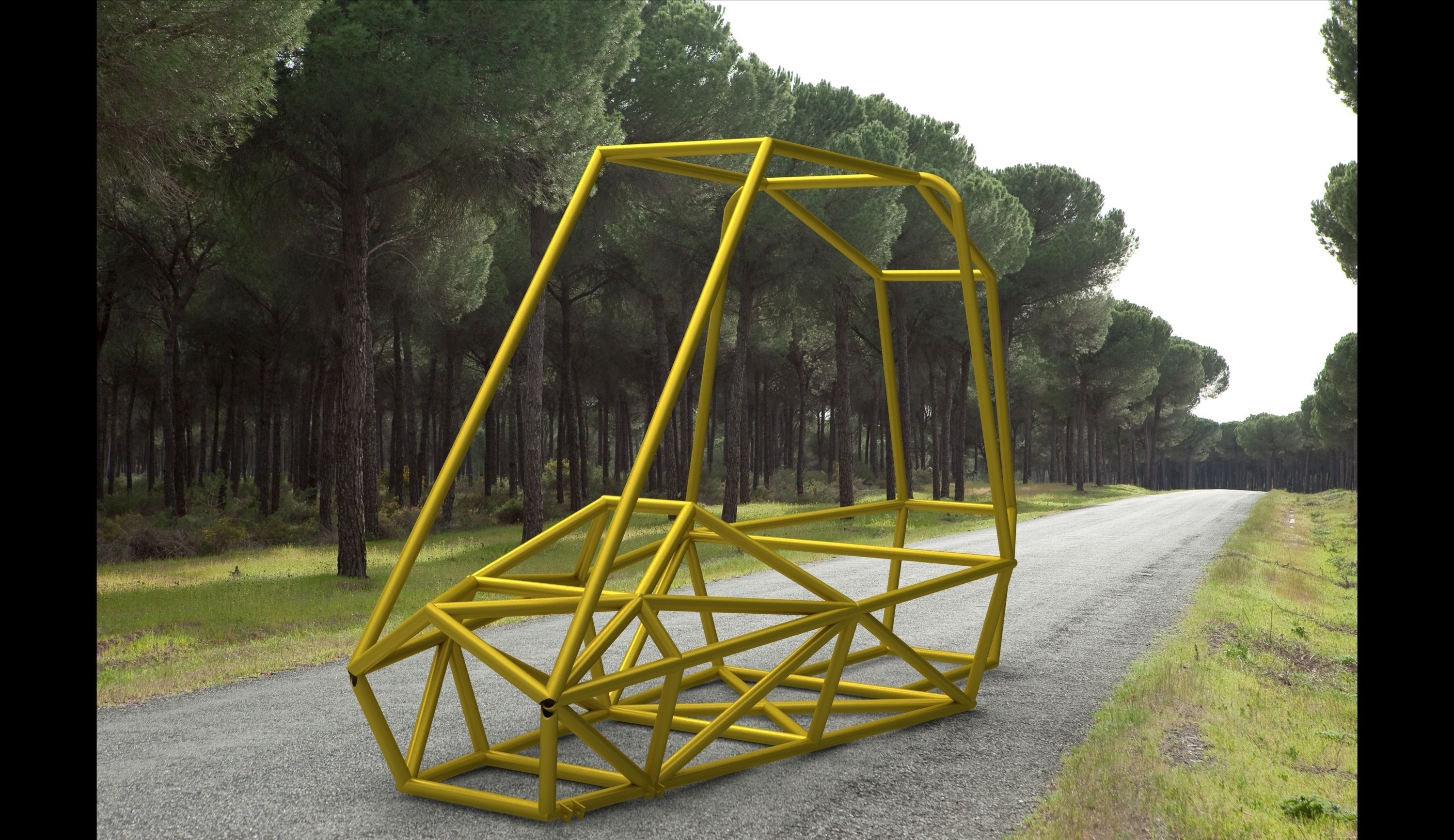 BAJA car chassis free 3D model | CGTrader