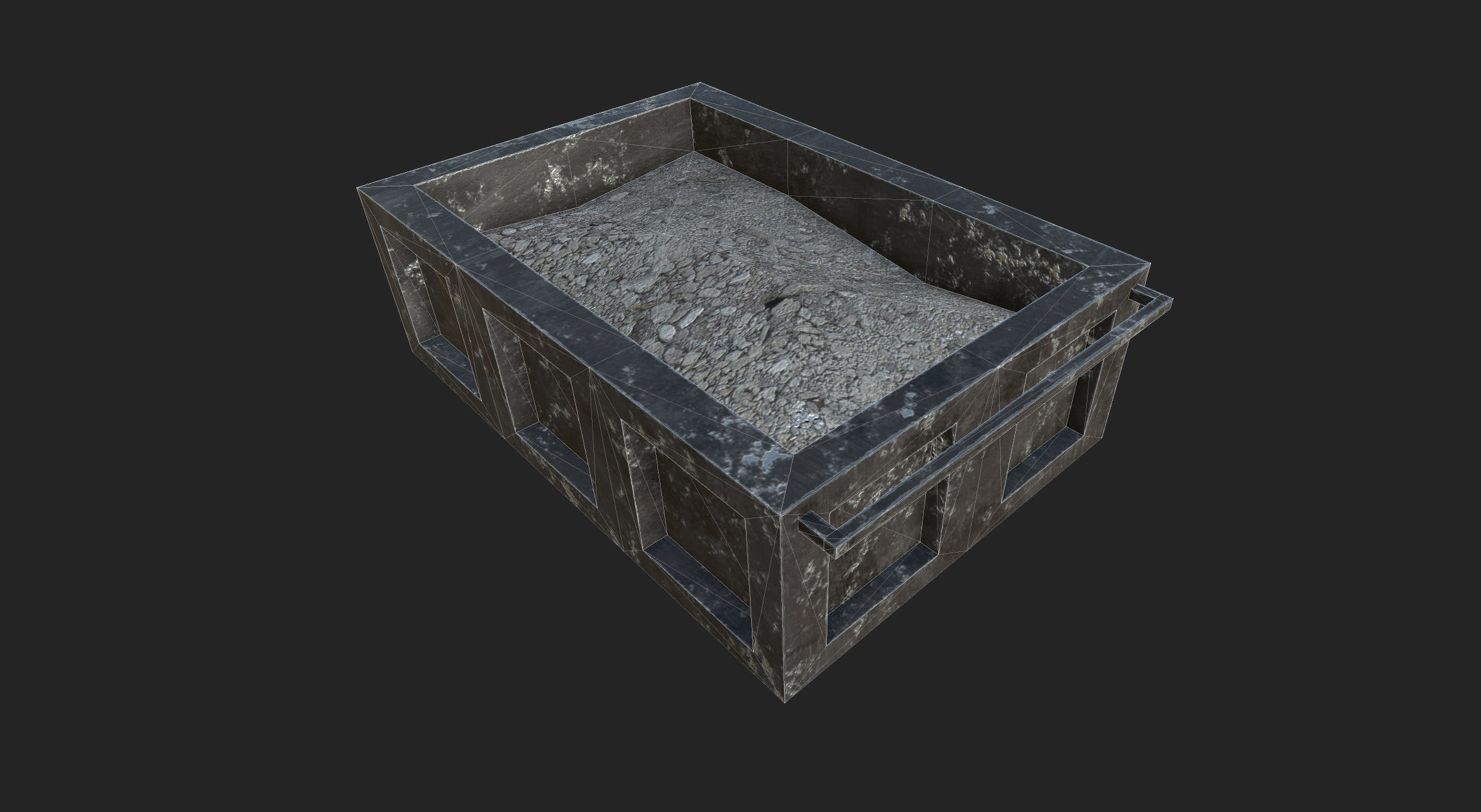 3D model Garbage scrap containers - PBR - lowpoly - set of 6 VR / AR ...