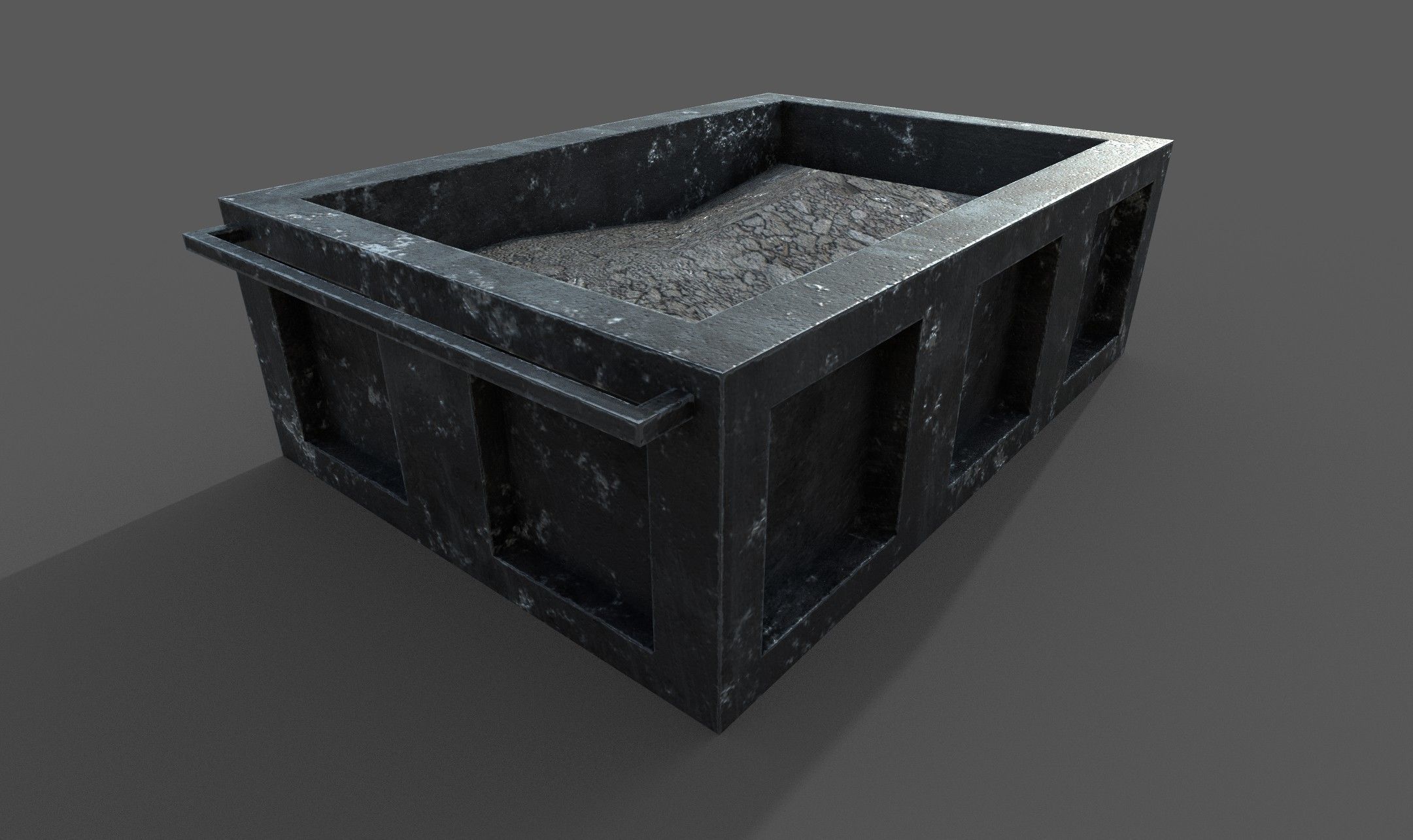 3D model Garbage scrap containers - PBR - lowpoly - set of 6 VR / AR ...