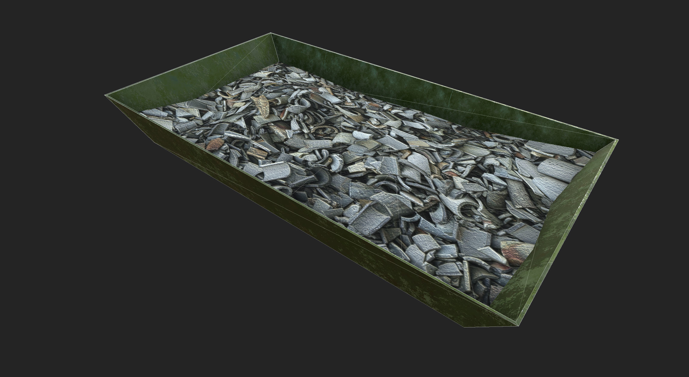 3D model Garbage scrap containers - PBR - lowpoly - set of 6 VR / AR ...