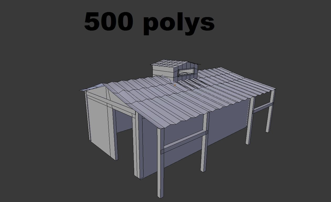 3D model low poly farm building 2 VR / AR / low-poly | CGTrader