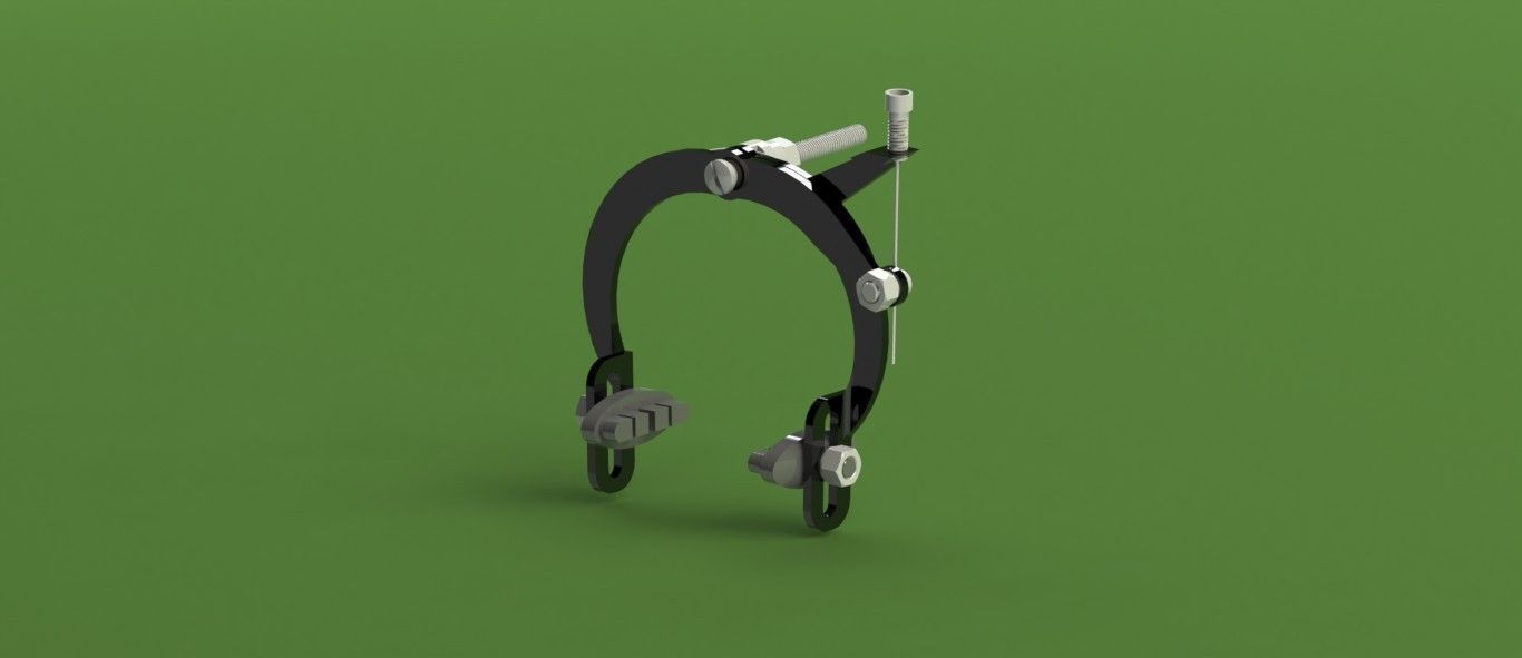 Shoe Brake Mechanism free 3D model | CGTrader