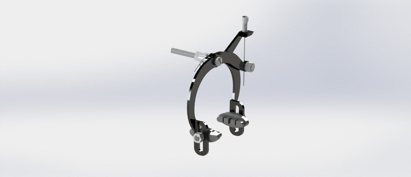 Shoe Brake Mechanism free 3D model | CGTrader