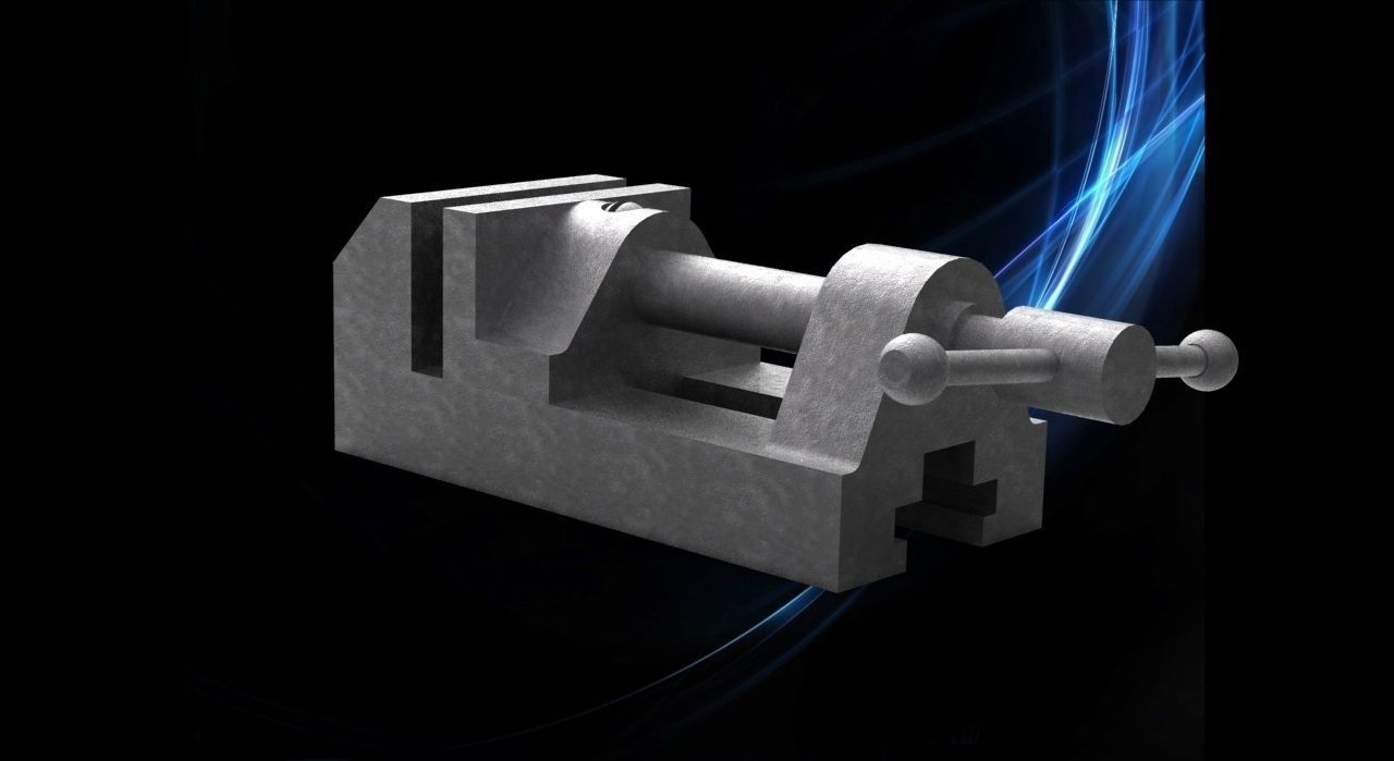 Bench vice free 3D model | CGTrader