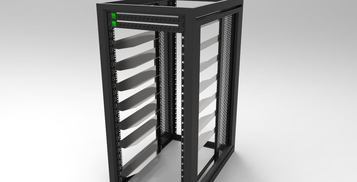 26RU Systems Rack 3D model | CGTrader