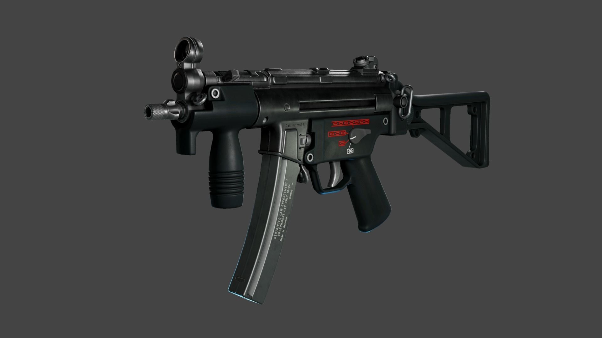 3D model FPS MP5k SMG Pack VR / AR / low-poly | CGTrader