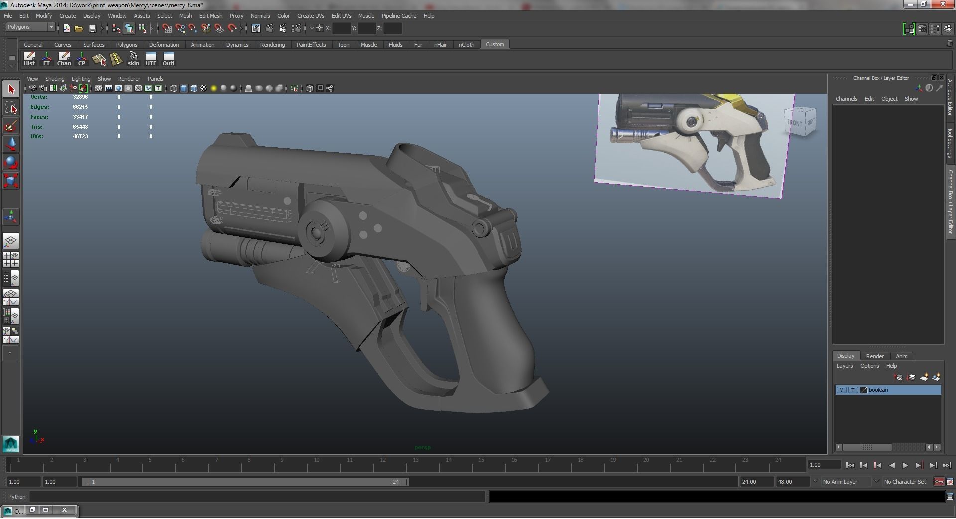 Overwatch Mercy Caduceus blaster prop free 3D model 3D printable | CGTrader